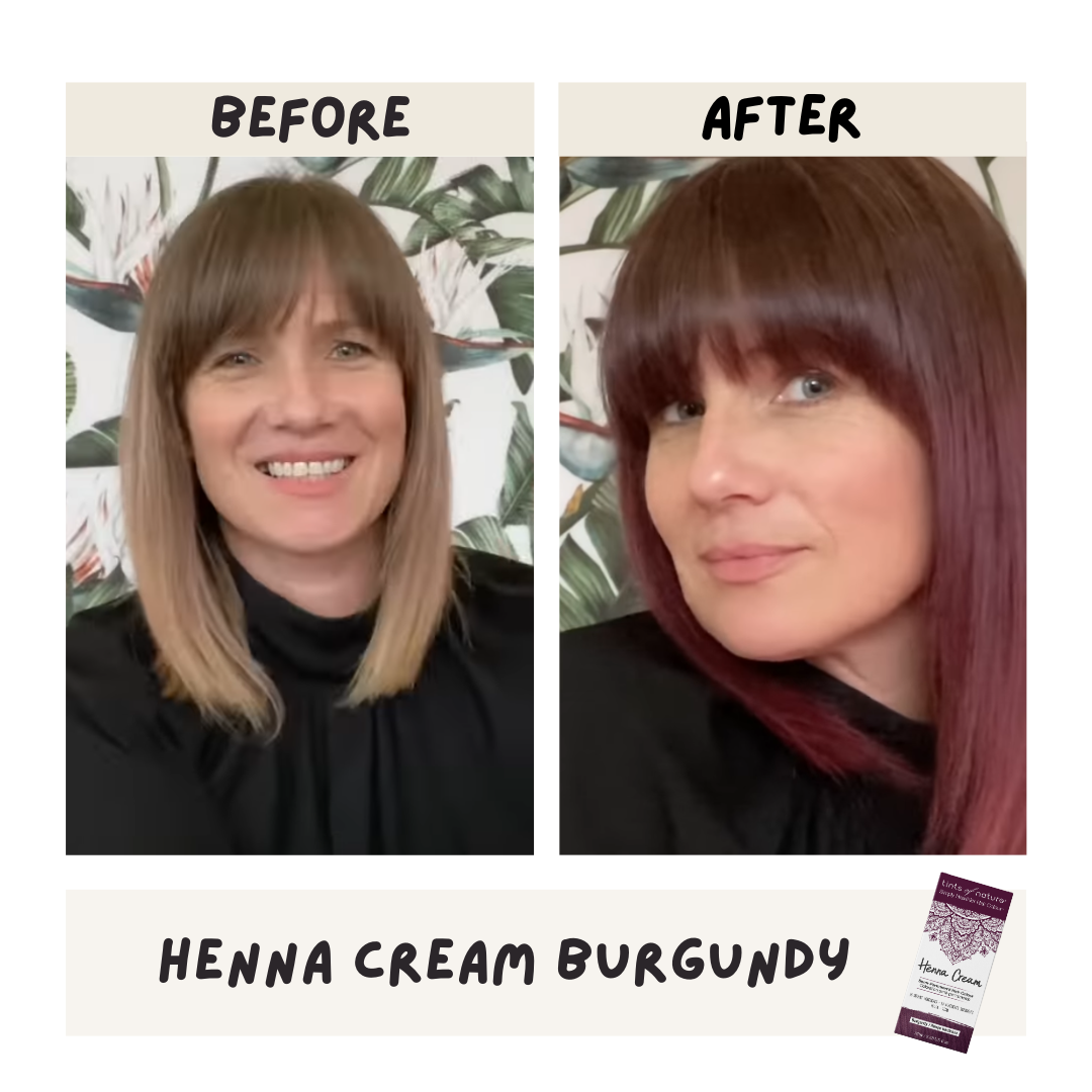 Burgundy Henna Cream Semi-Permanent Hair Dye | PPD Free – Tints of ...